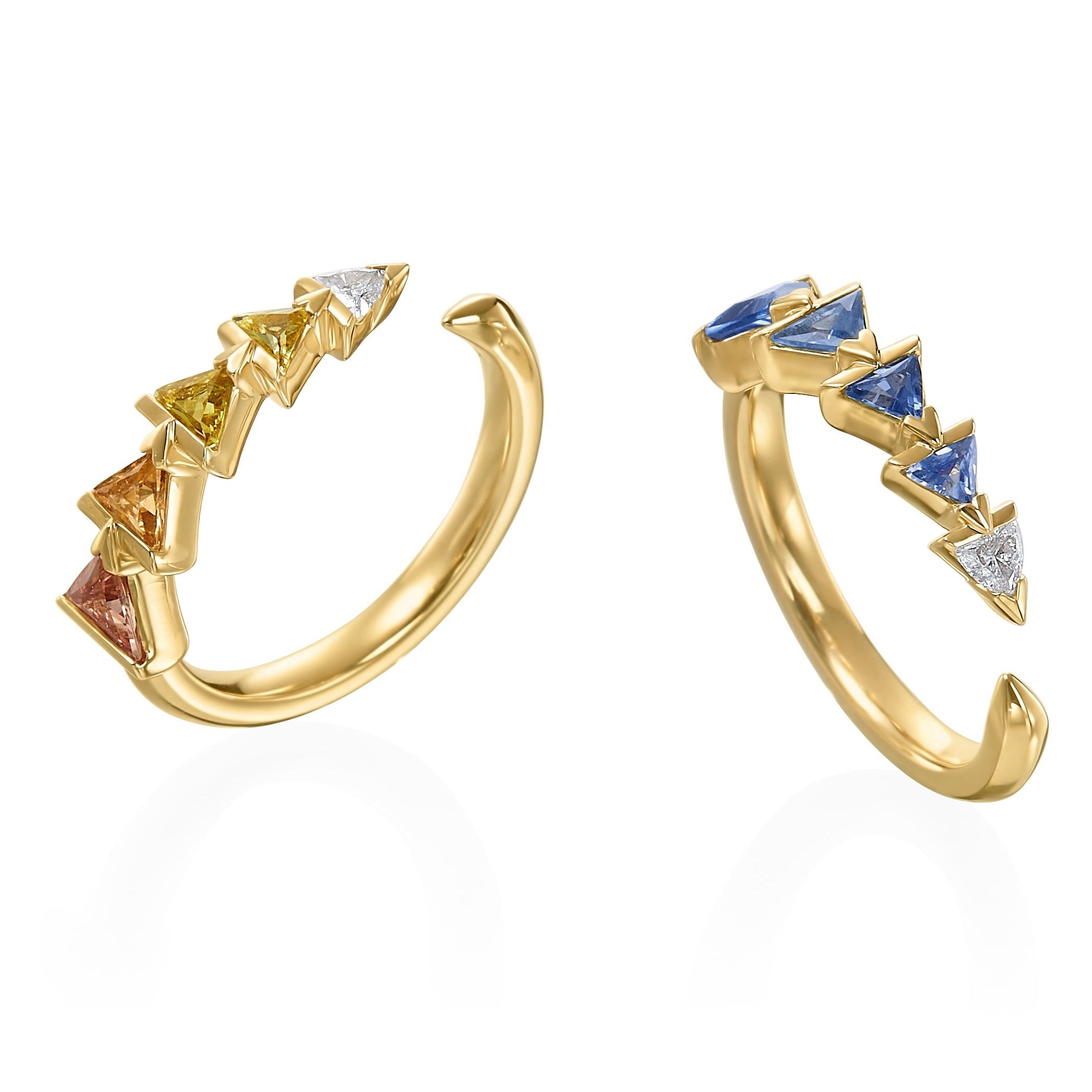 Ombre Sapphire and Diamond Tatau Band – Birthright Foundry